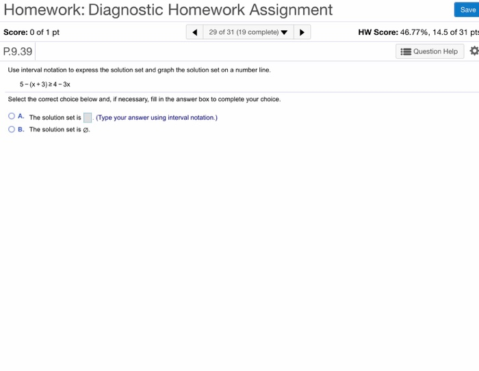 Solved Homework Diagnostic Homework Assignment Score 0 Of