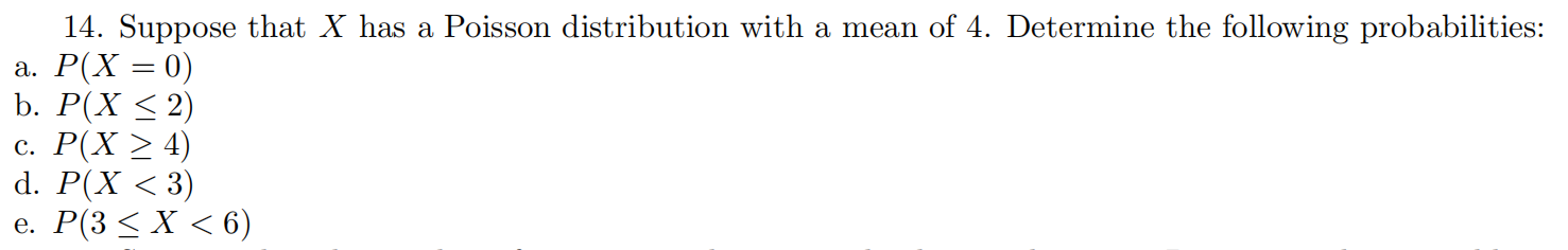 Solved Suppose that X has a Poisson distribution with a mean | Chegg.com