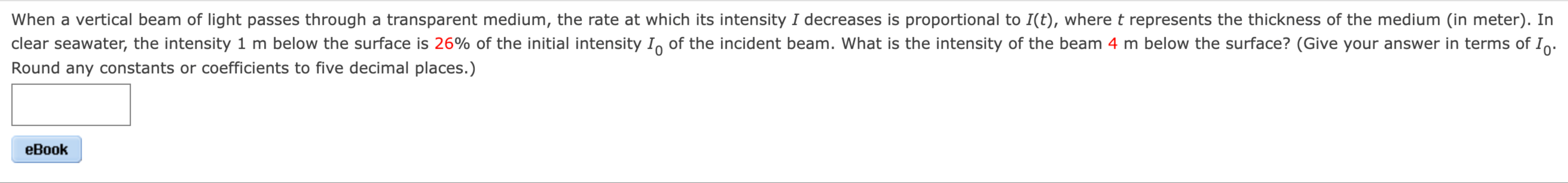 Solved Cuando un haz de luz vertical pasa a través de un | Chegg.com