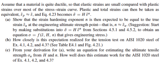 Solved Assume that a material is quite ductile, so that | Chegg.com