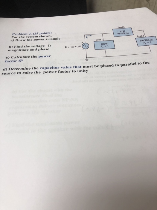 Solved Lead 2 Problem 2. (25 points) For the system shown. | Chegg.com