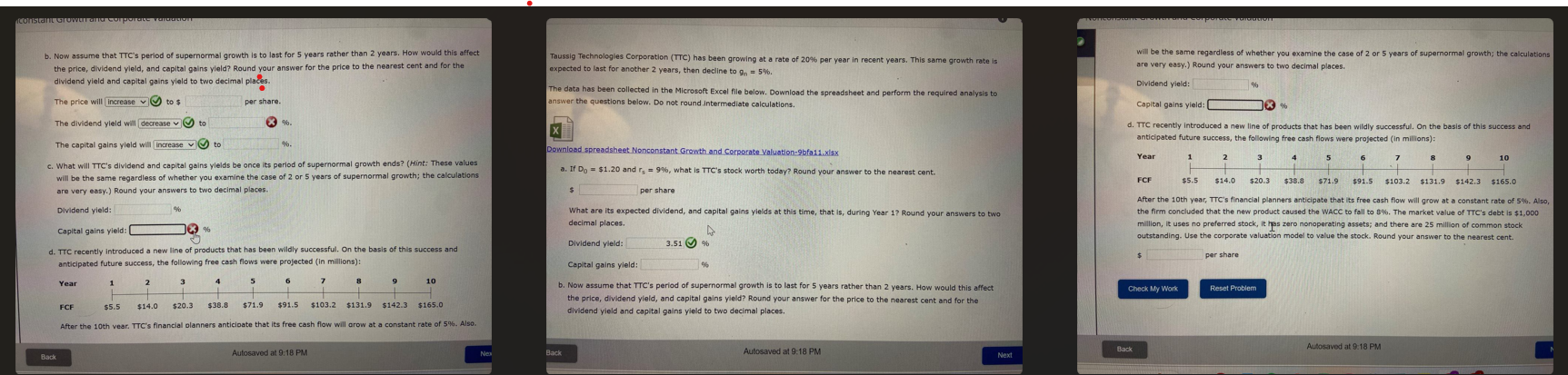 non constant growth and corporate evaluation | Chegg.com