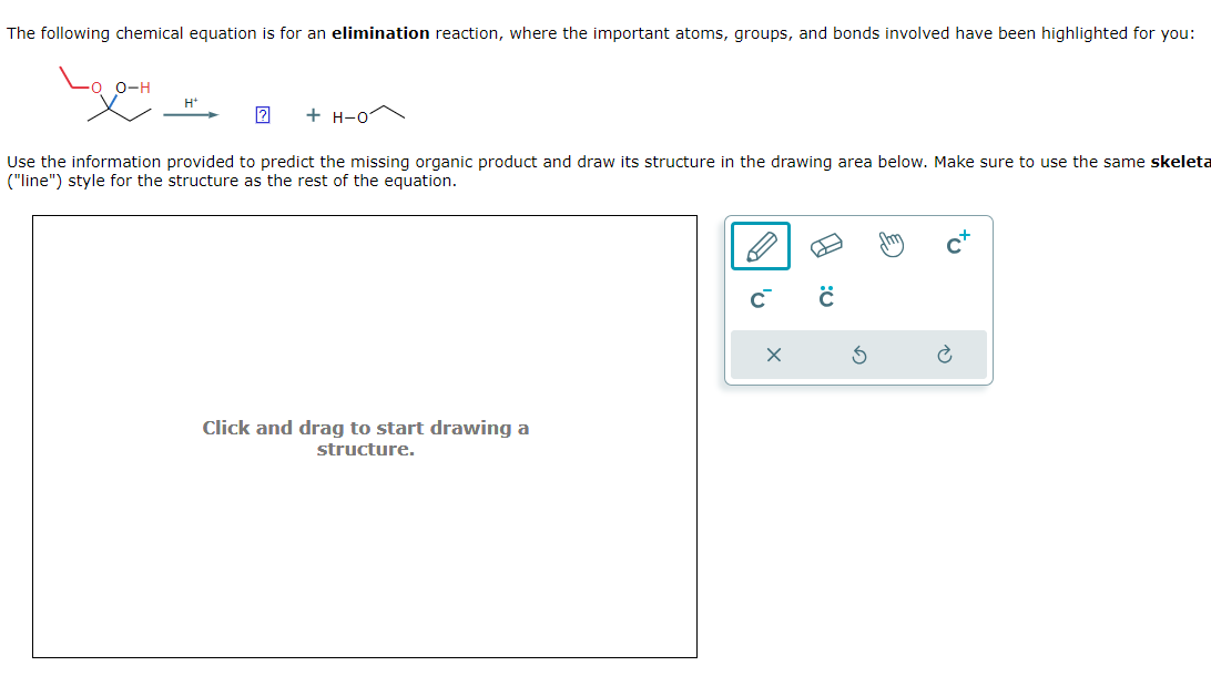 Solved The following chemical equation is for an elimination | Chegg.com