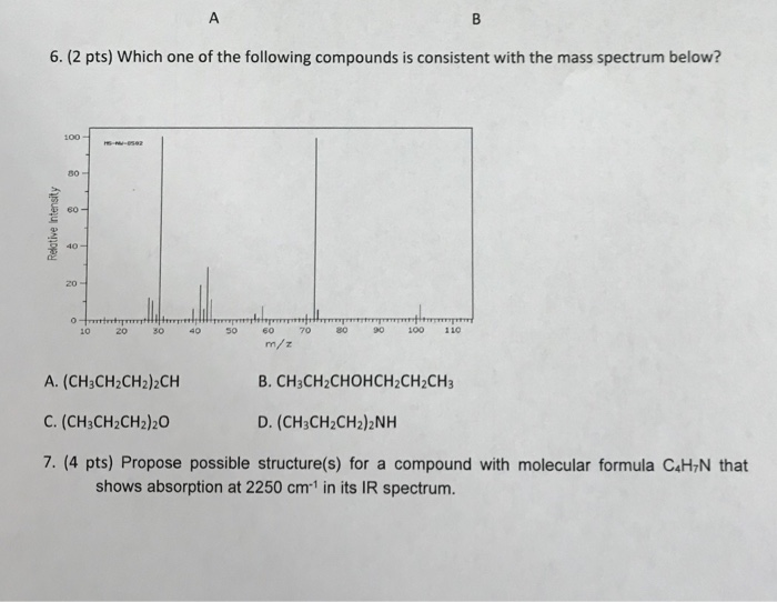 Solved 6. (2 pts) Which one of the following compounds is | Chegg.com