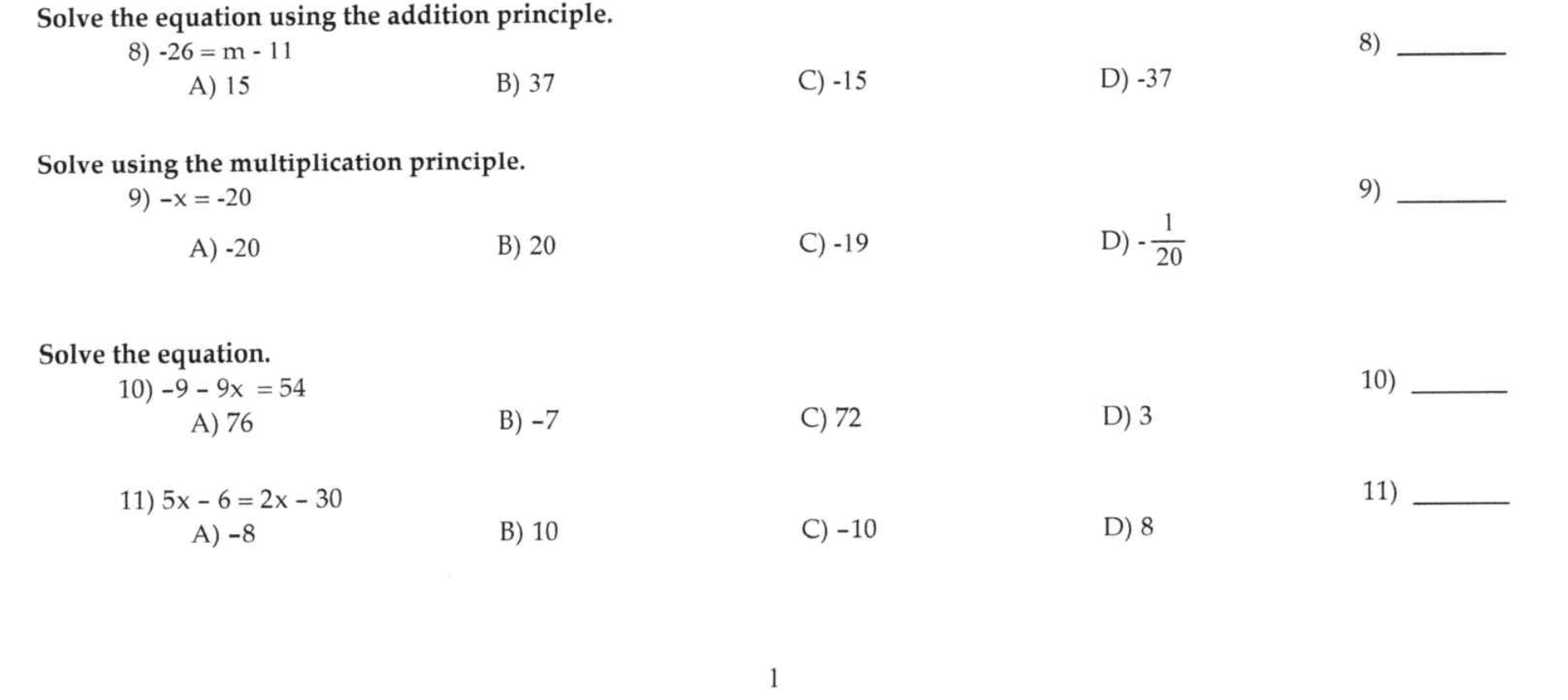 Solved Find an equivalent expression without parentheses. 1) | Chegg.com