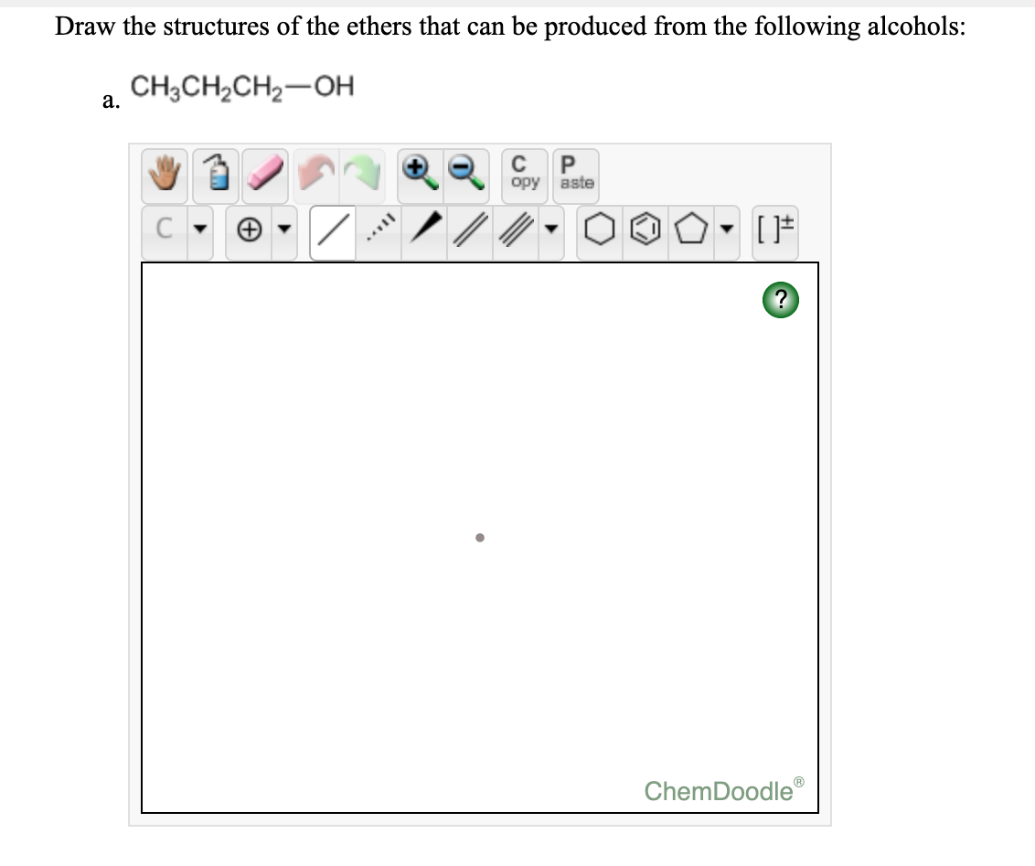 Solved Draw the structures of the ethers that can be | Chegg.com