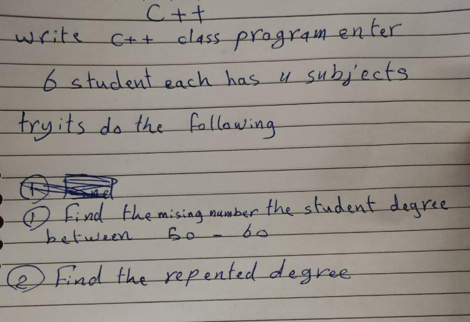 Solved ctt write C++ class program enter 6 student each has | Chegg.com