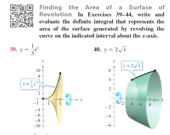 Solved Finding the Area of a Surface of Revolution In | Chegg.com