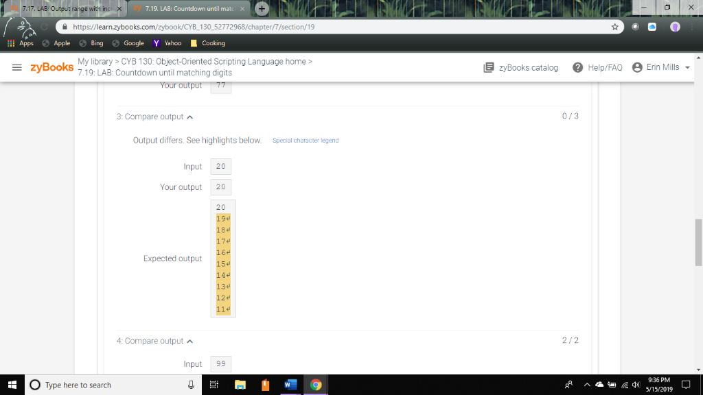 Solved My output for this problem is different than what I | Chegg.com