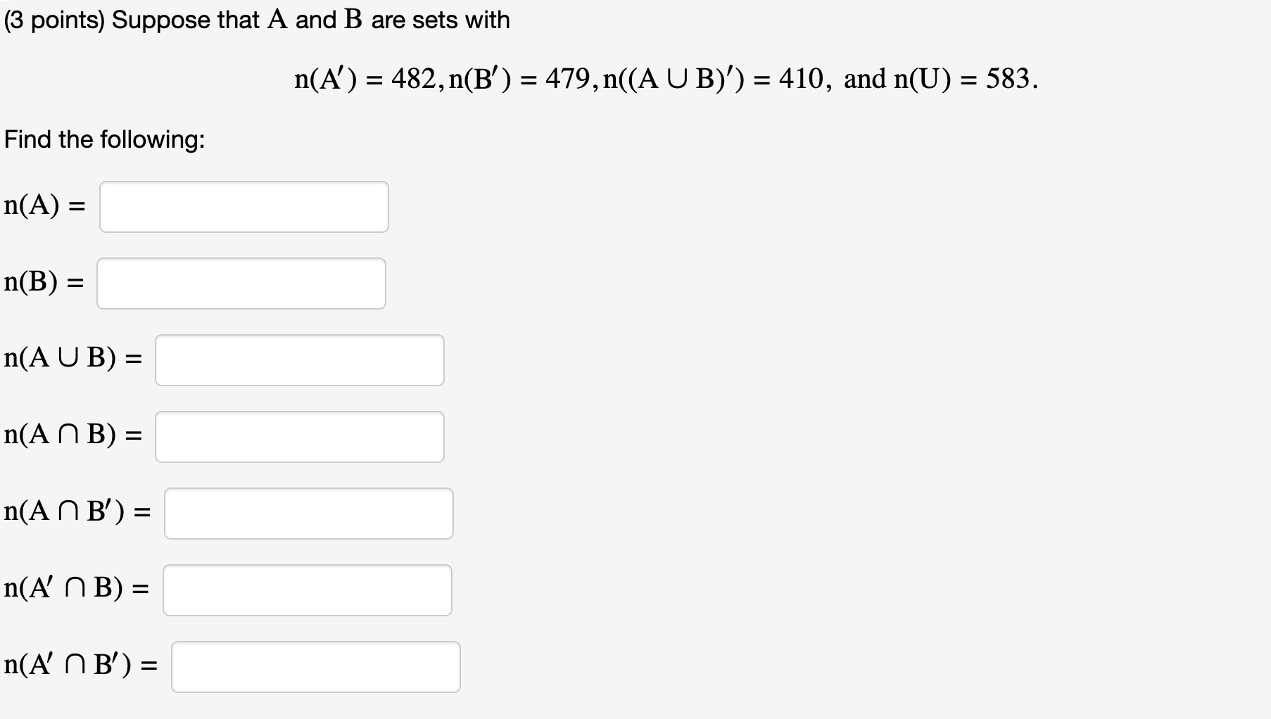 Solved Suppose that A and B are sets with | Chegg.com