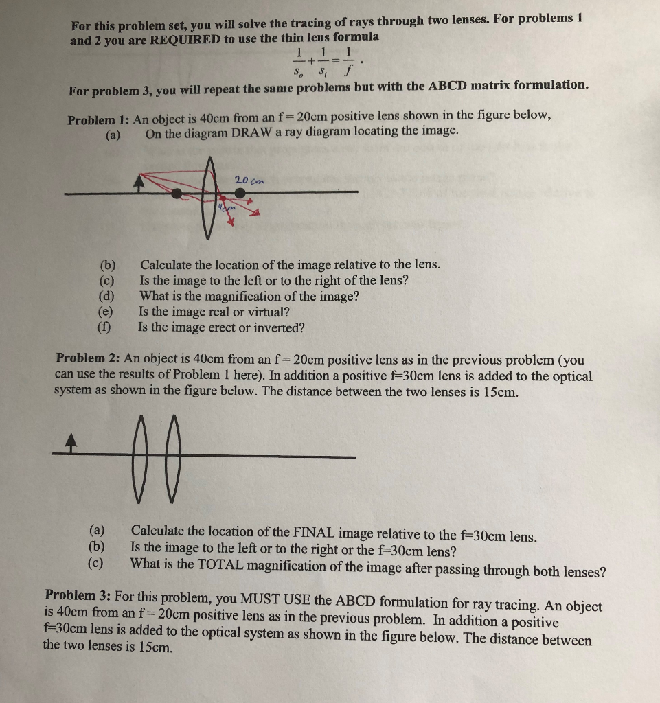 Solved + For this problem set, you will solve the tracing of | Chegg.com