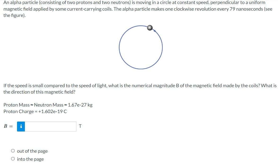 Solved An alpha particle (consisting of two protons and two | Chegg.com