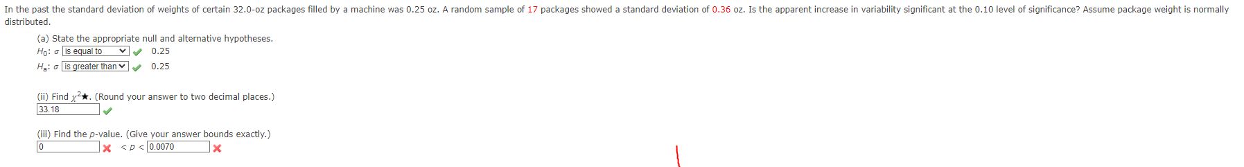 Solved istributed. (a) State the appropriate null and | Chegg.com