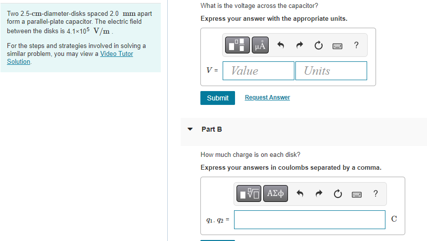 Solved Submit Request Answer Part B How much charge is on | Chegg.com