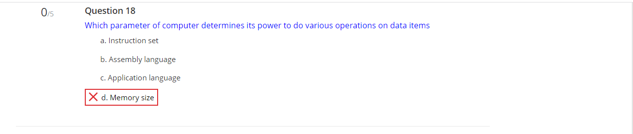 Solved Question 18 Which parameter of computer determines | Chegg.com