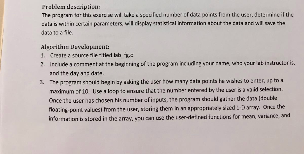 Solved ENGR 1213 Final Lab Exercise Engineering Computing | Chegg.com