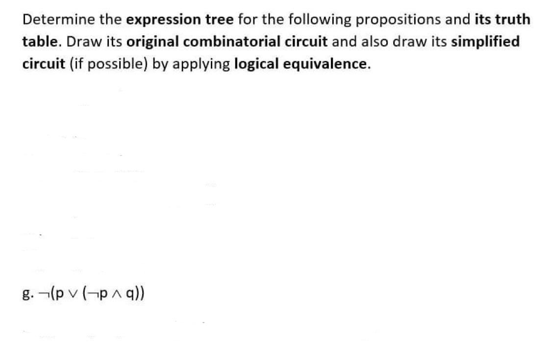 Solved Determine the expression tree for the following | Chegg.com