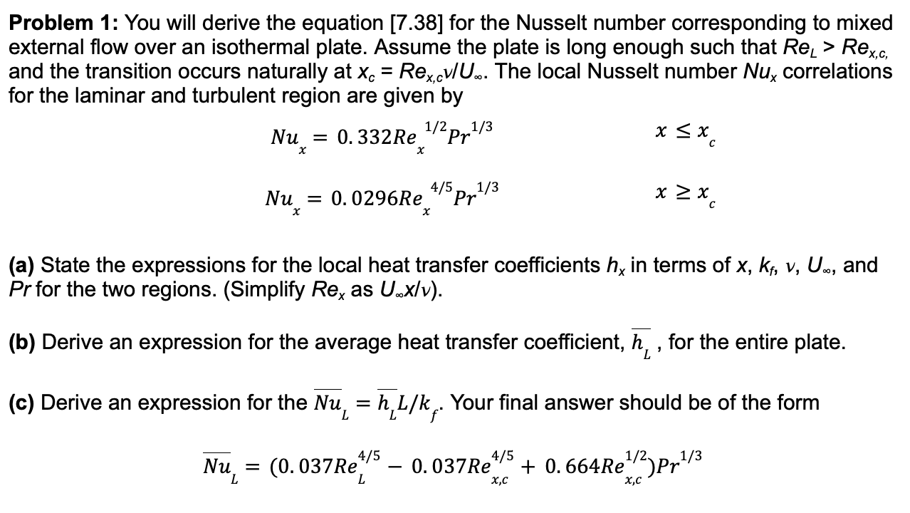 Solved Problem 1: You will derive the equation [7.38] for | Chegg.com