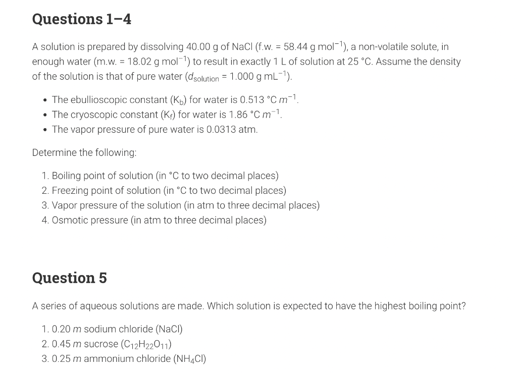 Solved A solution is prepared by dissolving 40.00 g of | Chegg.com
