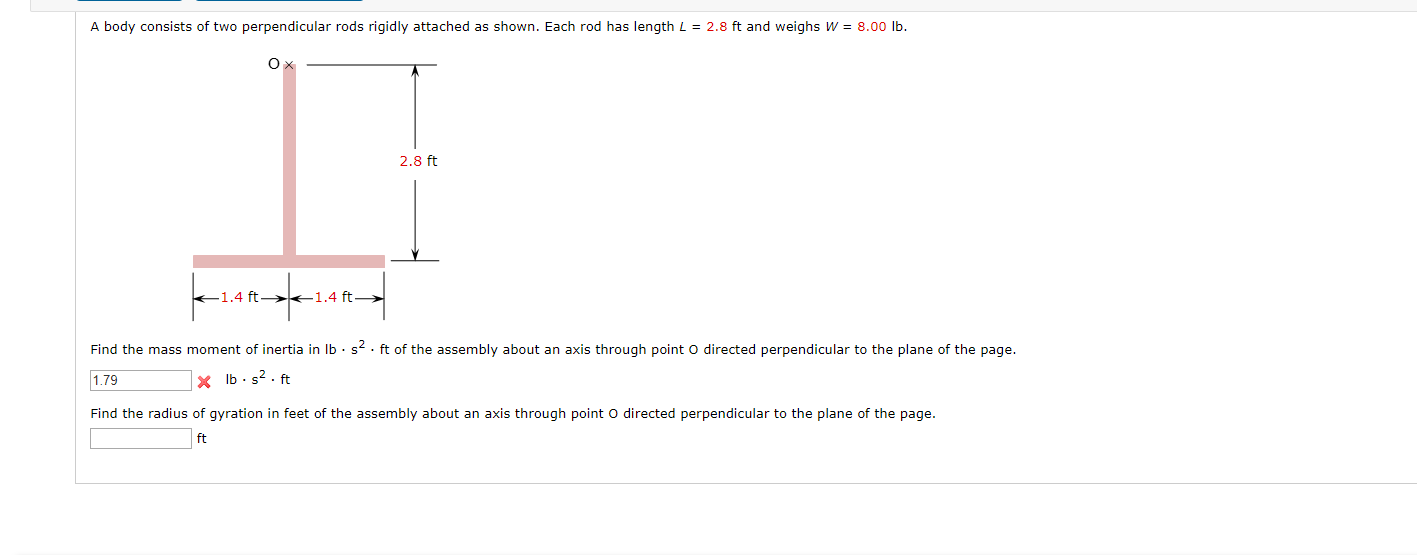 Solved A body consists of two perpendicular rods rigidly | Chegg.com