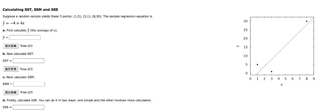 Solved Calculating SST, SSM and SSE Suppose a random sample | Chegg.com