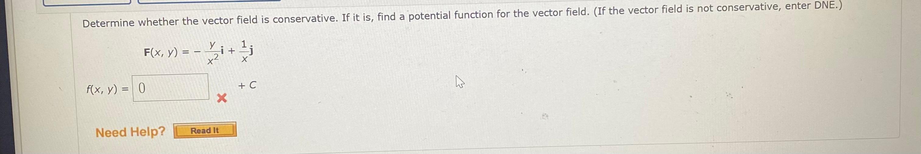 Solved Determine whether the vector field is conservative. | Chegg.com