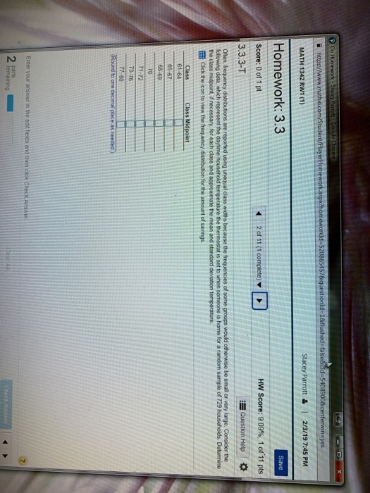Solved Do i fals Stacey Parrott &1 2/3/19 7:45 PM MATH 1342 | Chegg.com