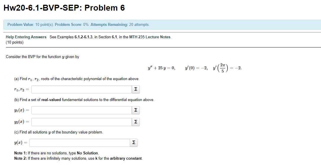 Solved Hw20-6.1-BVP-SEP: Problem 6 Problem Value: 10 | Chegg.com