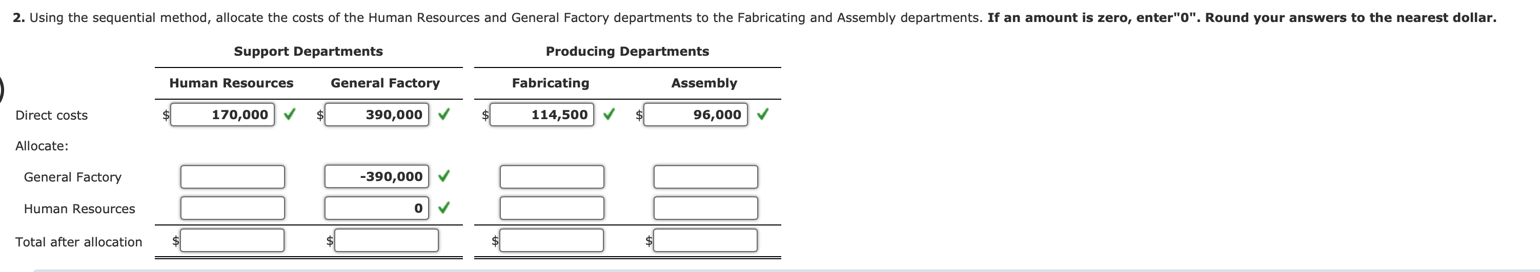 Solved Sequential (Step) Method of Support Department Cost | Chegg.com