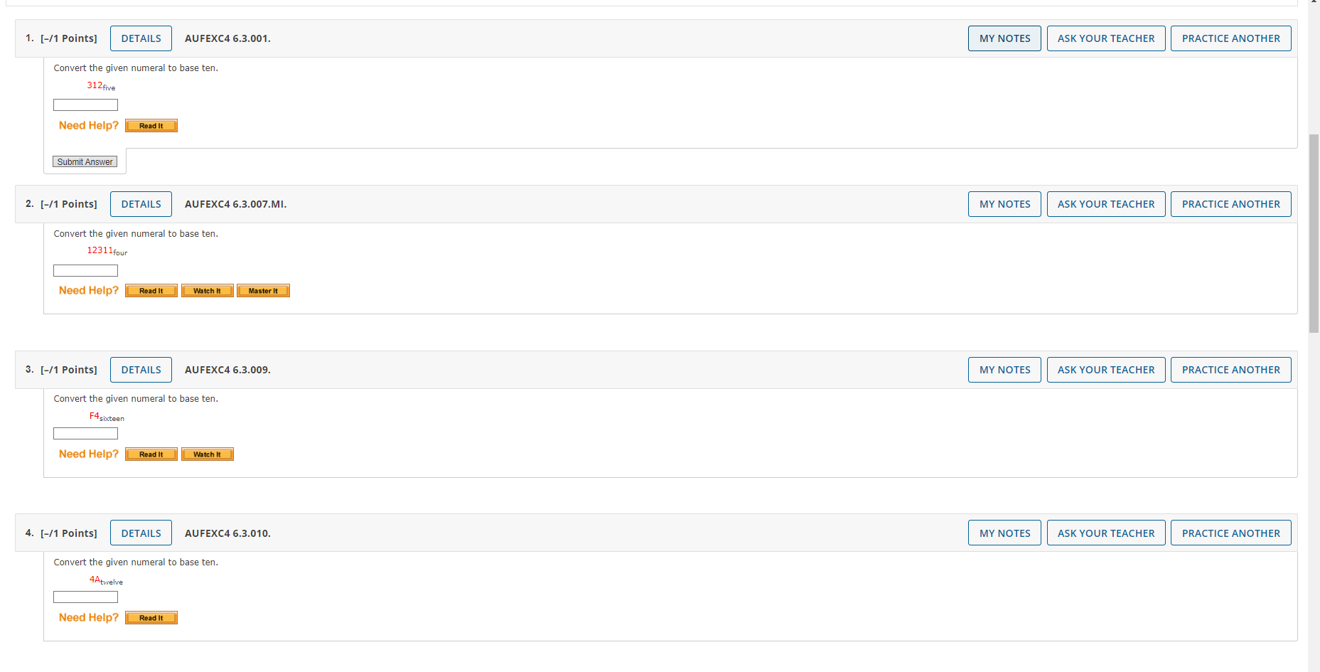 Solved Convert the given numeral to base ten. 312five | Chegg.com