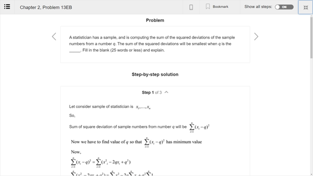 Solved !!! Bookmark Problem A statistician has a sample, and | Chegg.com