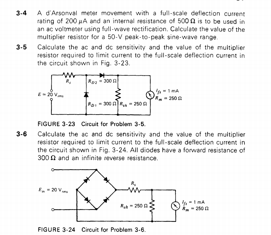 Solved 3-4 A d'Arsonval meter movement with a full-scale | Chegg.com