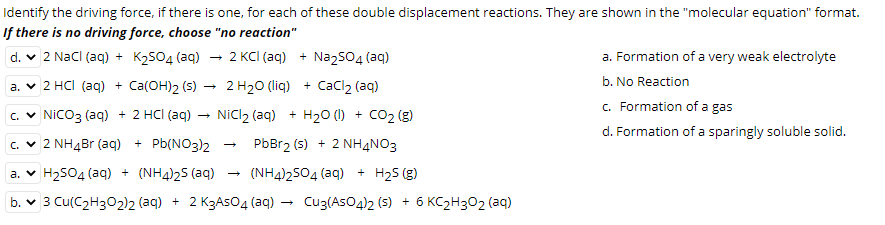 Solved + Identify the driving force, if there is one, for | Chegg.com
