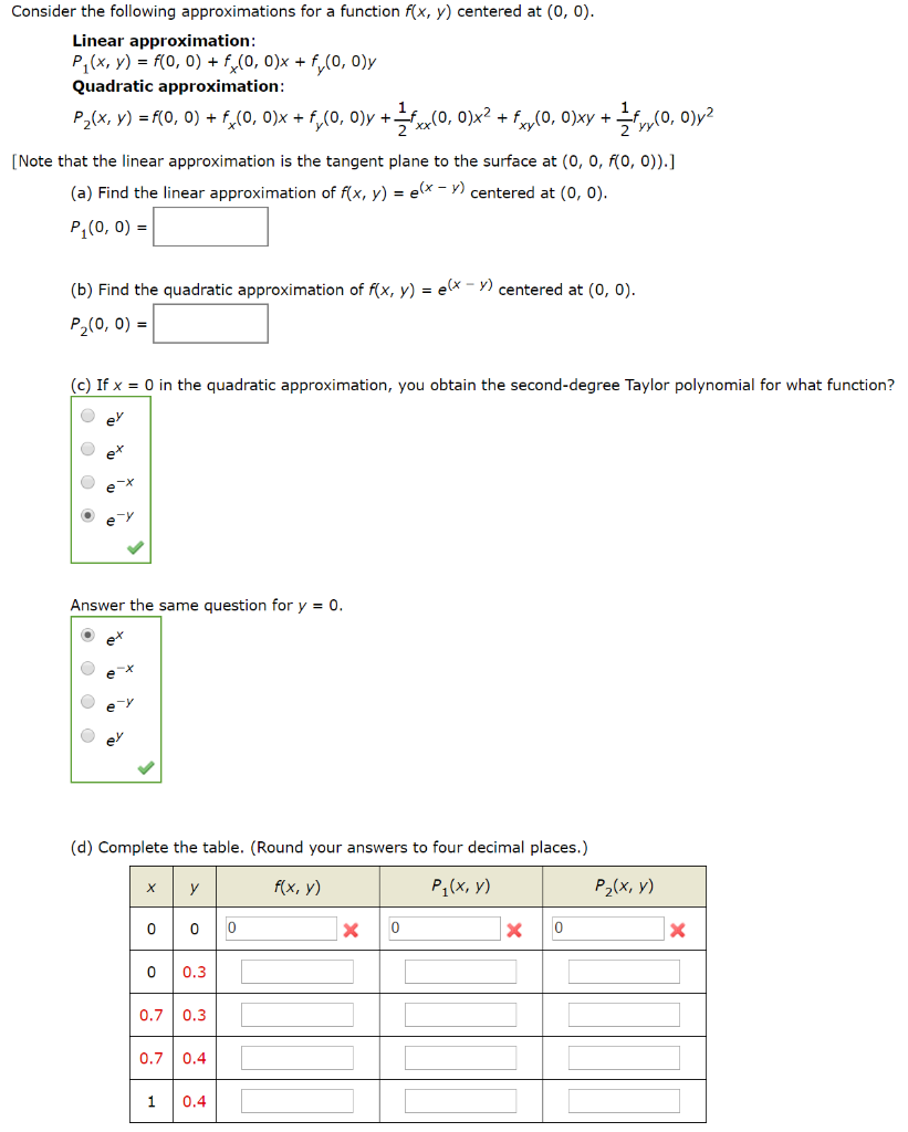 Solved Consider the following approximations for a function | Chegg.com