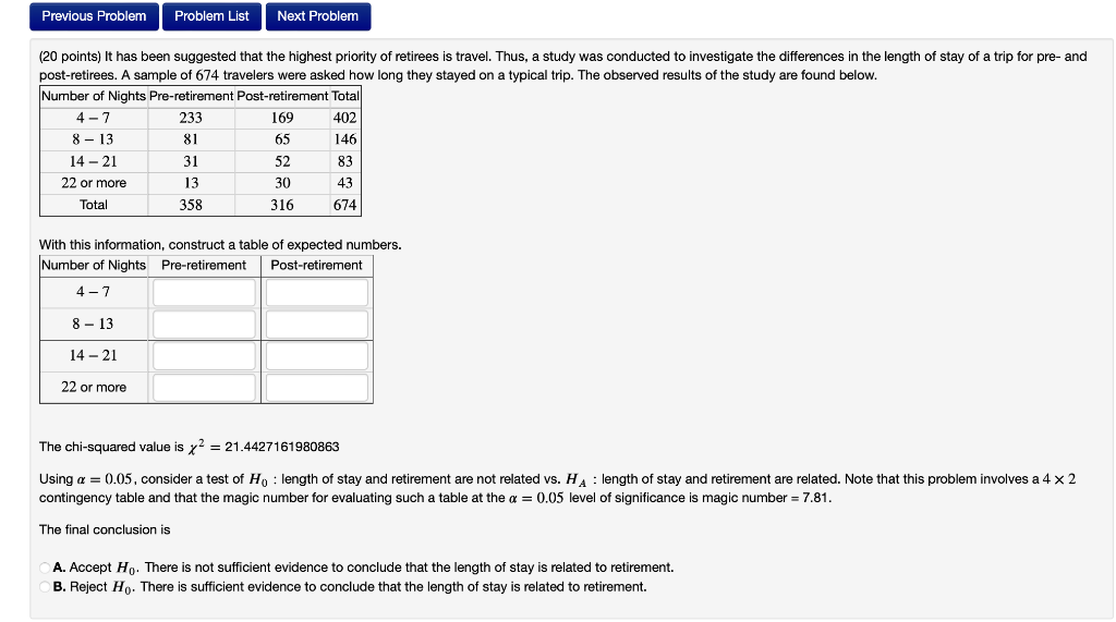 Solved With this information. construct a table of expected | Chegg.com