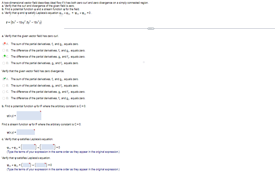 Solved A two-dimensional vector field describes ideal fow if | Chegg.com