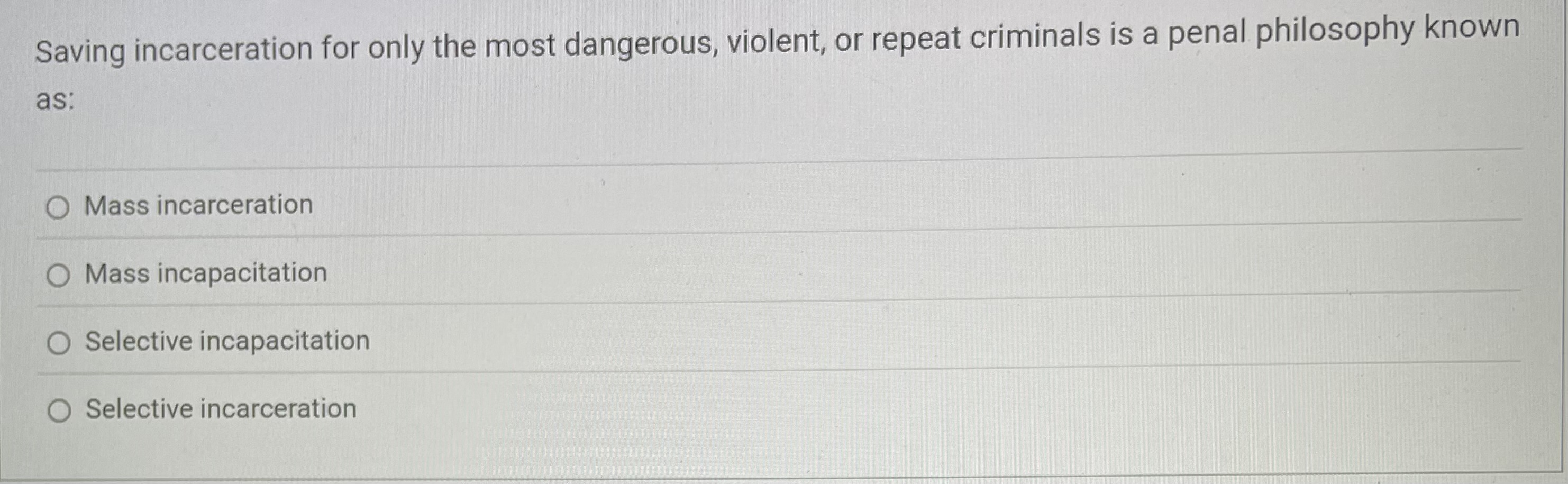 High Quality SOLUTION Saving incarceration for only the most dangerous ...