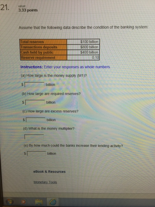 Solved 21. 333 points Assume that the following data | Chegg.com