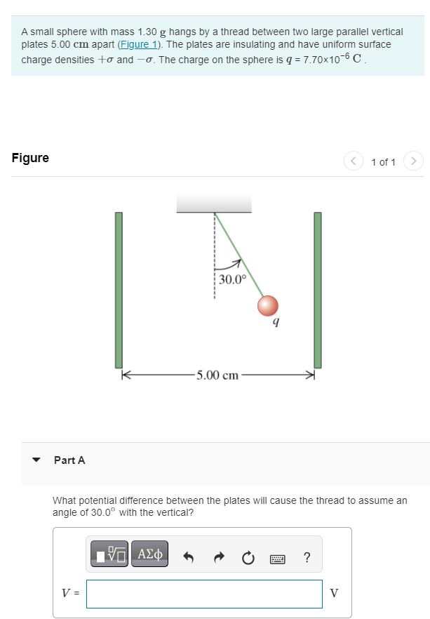 Solved A small sphere with mass 1.30 g hangs by a thread | Chegg.com