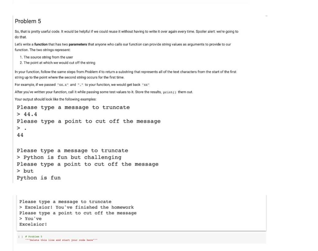 Solved Problem 5 So, that is pretty useful code. It would be | Chegg.com