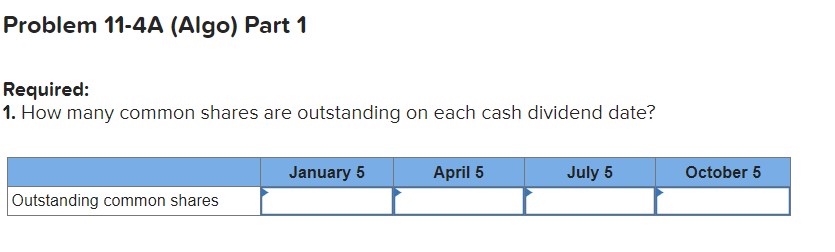 Solved Problem 11-4A (Algo) Analyzing changes in | Chegg.com