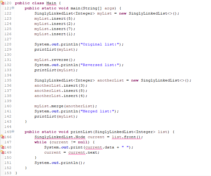 Solved I'm getting four errors in my singly linked list. | Chegg.com