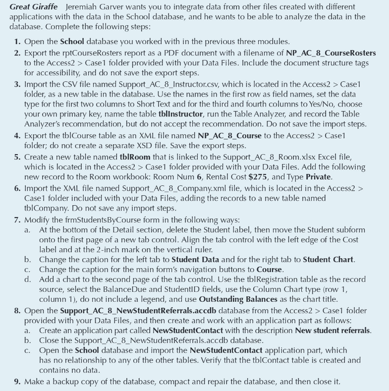 Solved Unsure how to continue this in Microsoft Access. | Chegg.com