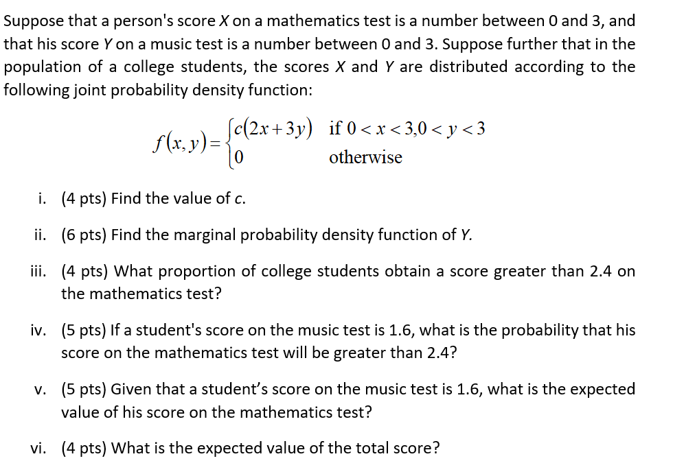 Solved Suppose that a person's score X on a mathematics test | Chegg.com