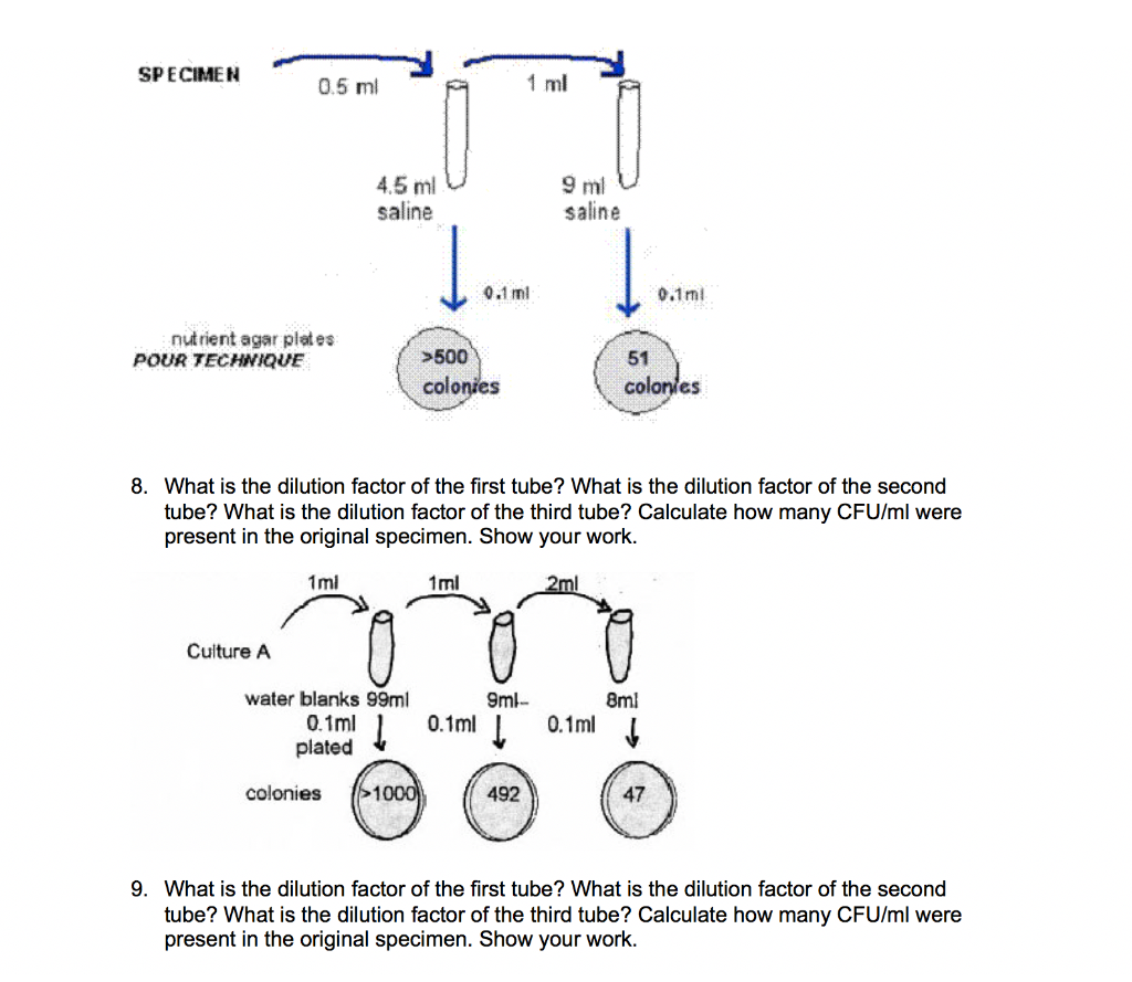 Solved BIO209 - Pipetting, serial dilution 1. How many | Chegg.com