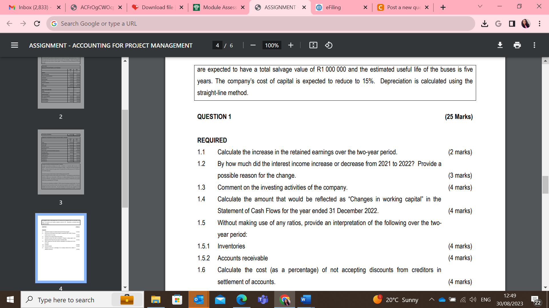 Solved ORBIT LIMITED: FINANCIAL PERFORMANCE AND FORECASTING | Chegg.com