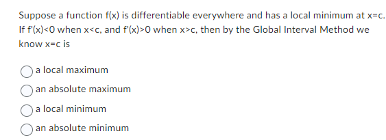 Solved Suppose a function f(x) is differentiable everywhere | Chegg.com
