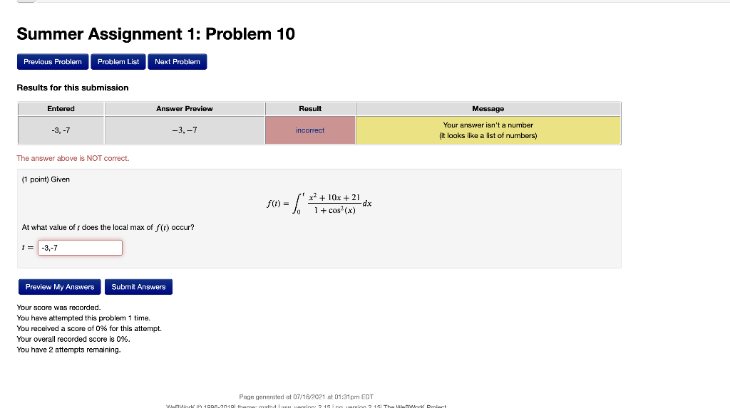Solved Can You explain why -7 is the local maximal in | Chegg.com