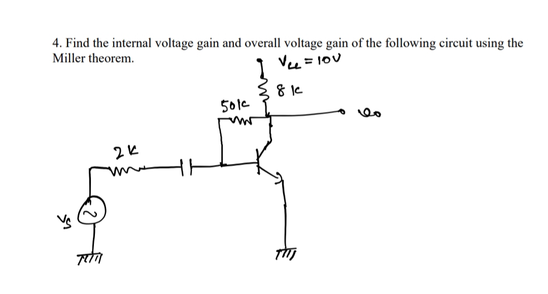 Find the internal voltage gain and overall voltage | Chegg.com
