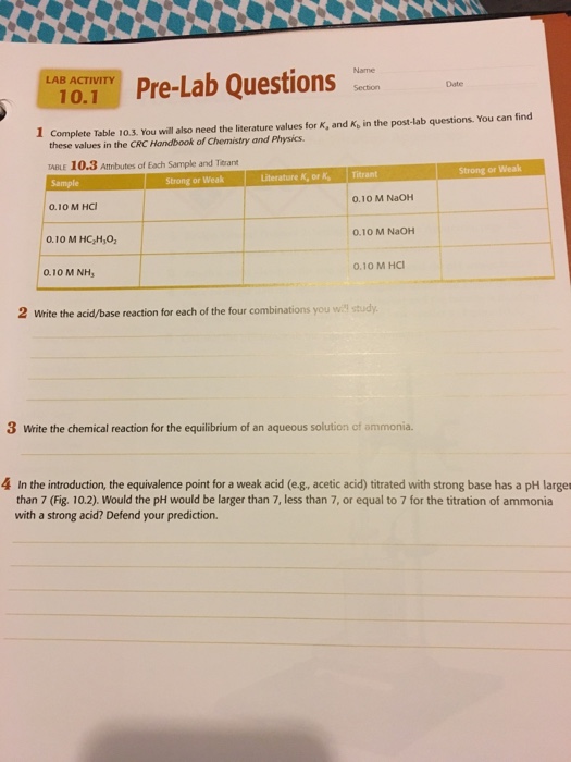 Solved Name Pre-Lab Questions LAB ACTIVITY Date Complete | Chegg.com Solved Name Pre-Lab Questions LAB ACTIVITY Date Complete | Chegg.com